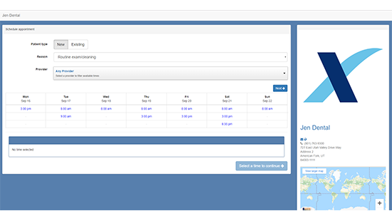 Dental Software Features - Online Booking | Dentrix Ascend